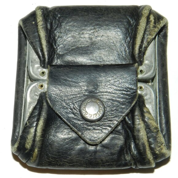 Unbranded | Bags | 92s Antique Brown Leather Folding Coin Purse Center ...